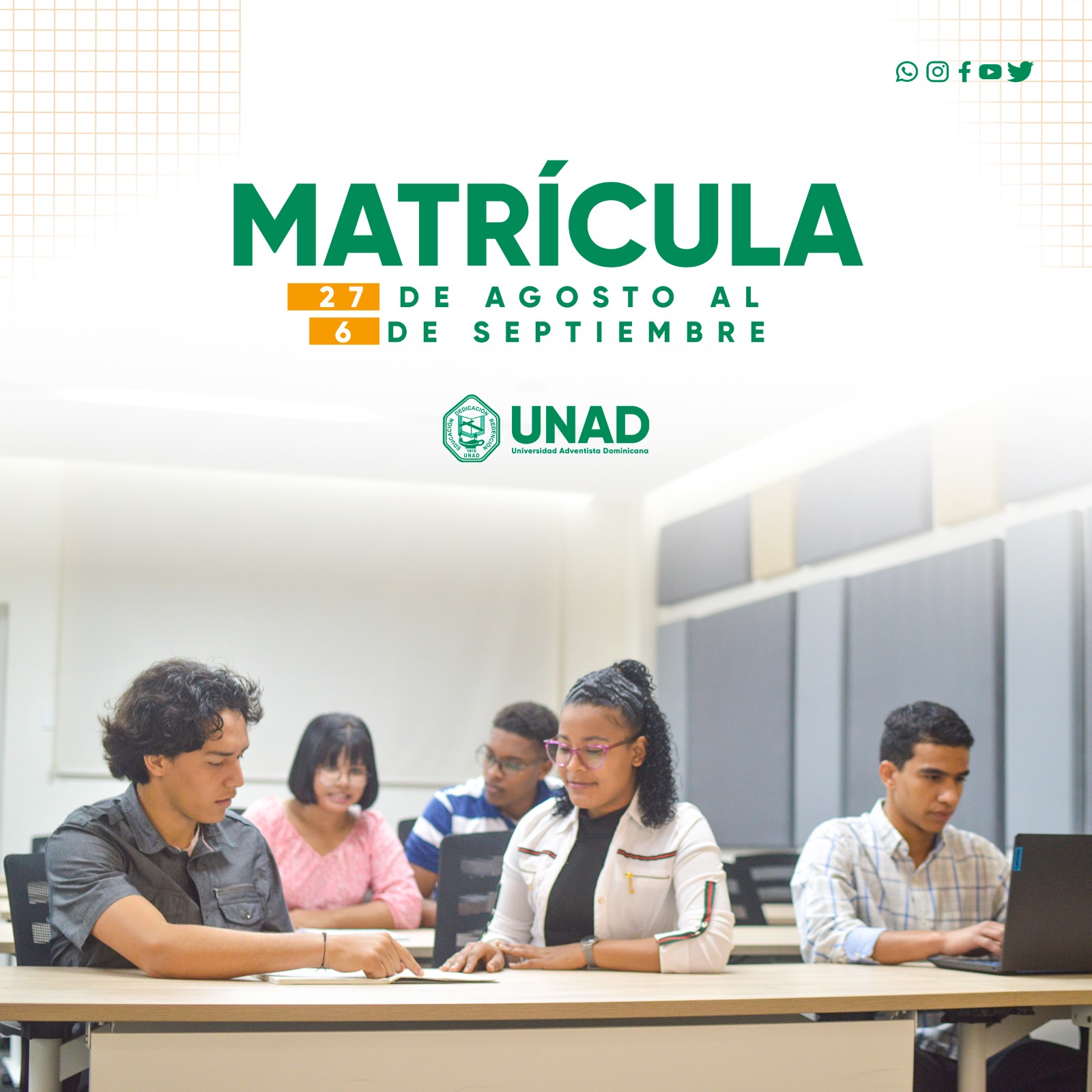 Matrícula UNAD – UNAD – Universidad Adventista Dominicana